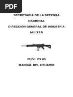 MANUAL DE Fusil FX-05 Xicoatl | PDF | Rifle | Revista (armas de fuego)