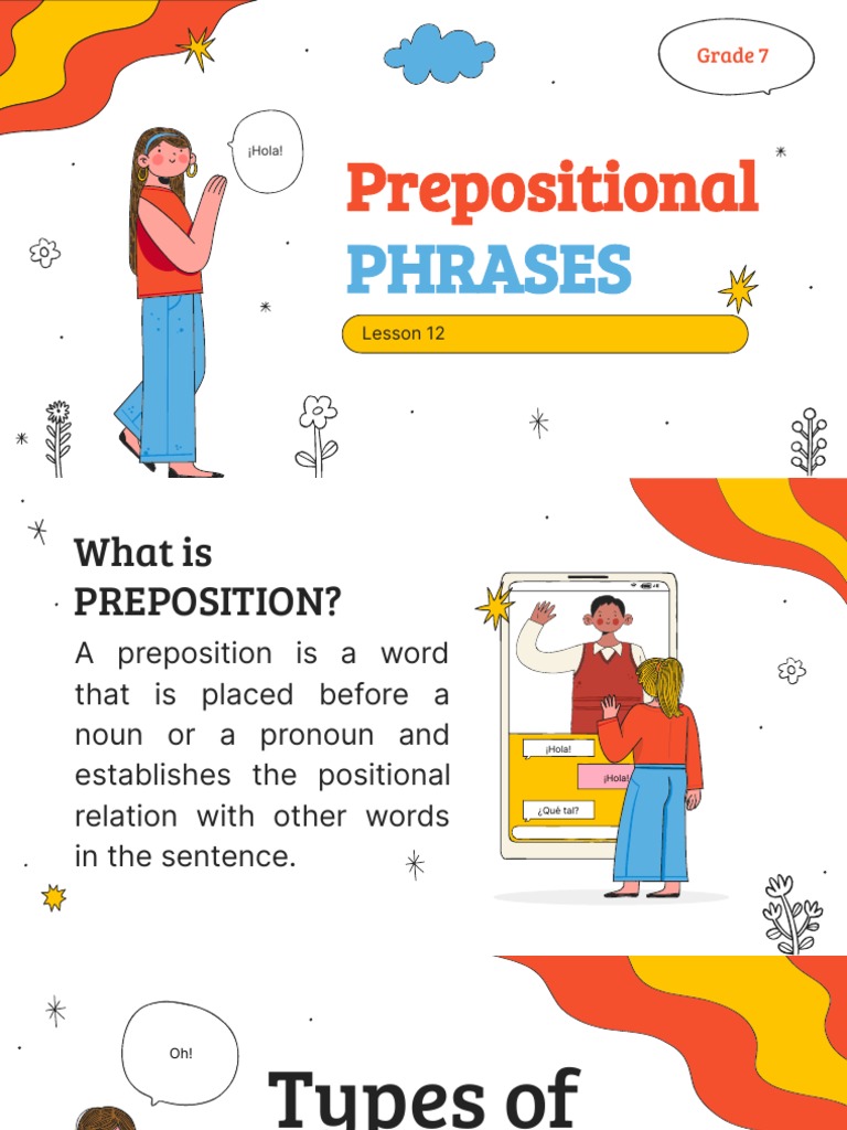Prepositions & Adverbs for Grade 7 | PDF | Adverb | Preposition And Postposition