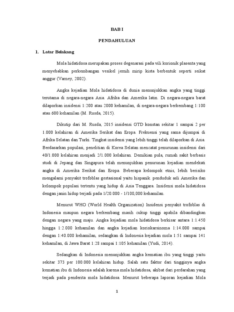 Bab 1,2 Mola Hidatidosa | PDF
