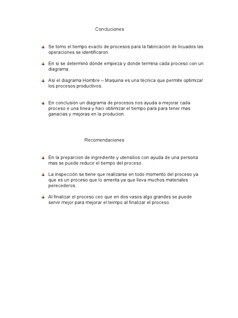 Proyecto Final Concluciones y Recomendaciones | PDF