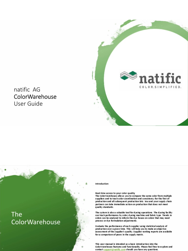 Natific ColorWarehouse User Guide | PDF | Icon (Computing) | Control Key