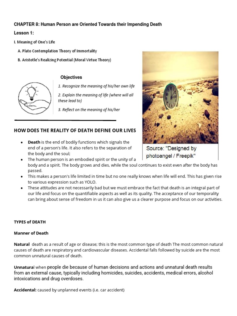 Chapter 8-Lesson 1 and 2 Updated | PDF | Arthur Schopenhauer | Soul