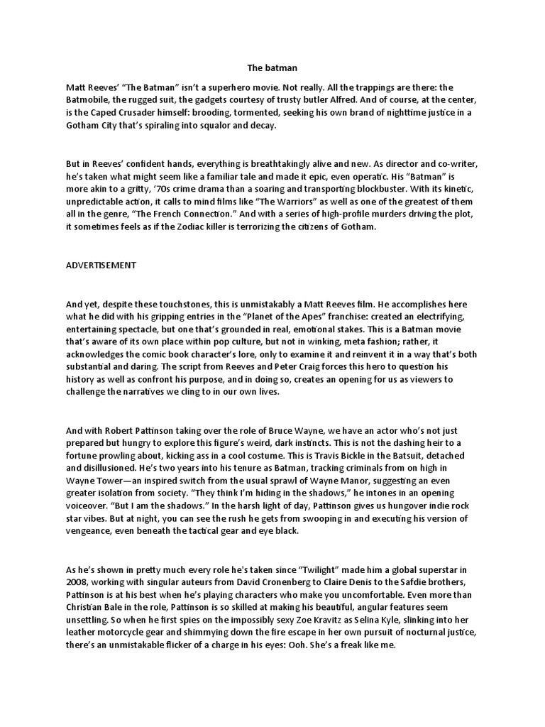 The Batman | PDF | Batman