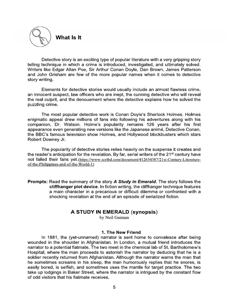 A Study in Emerald Synopsis | PDF