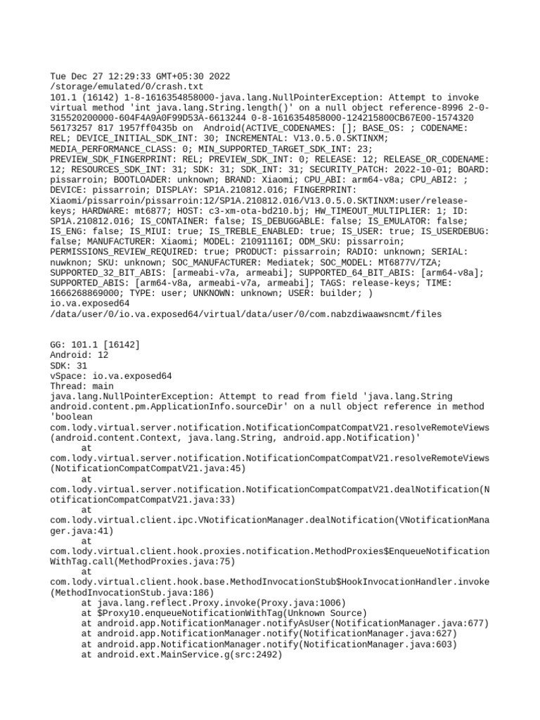 Crash Pdf Java Programming Language Android Operating System 