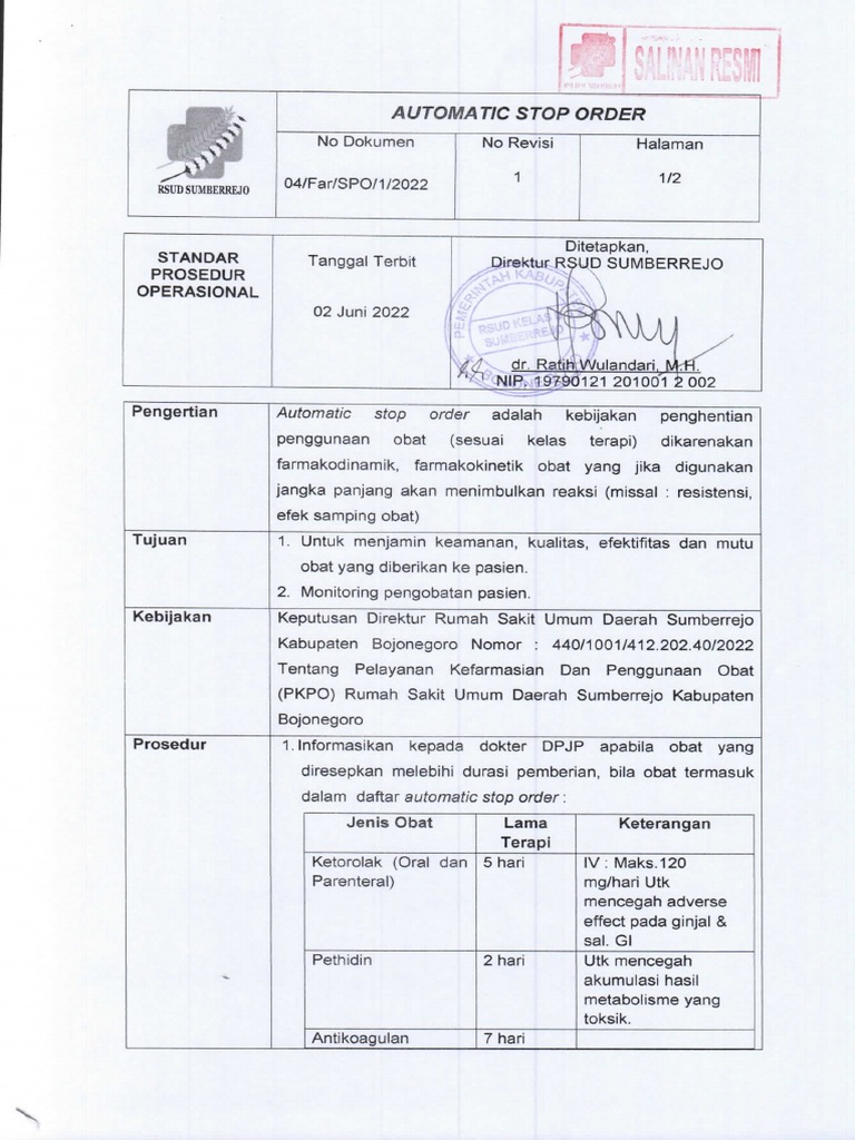 Spo Automatic Stop Order Pdf