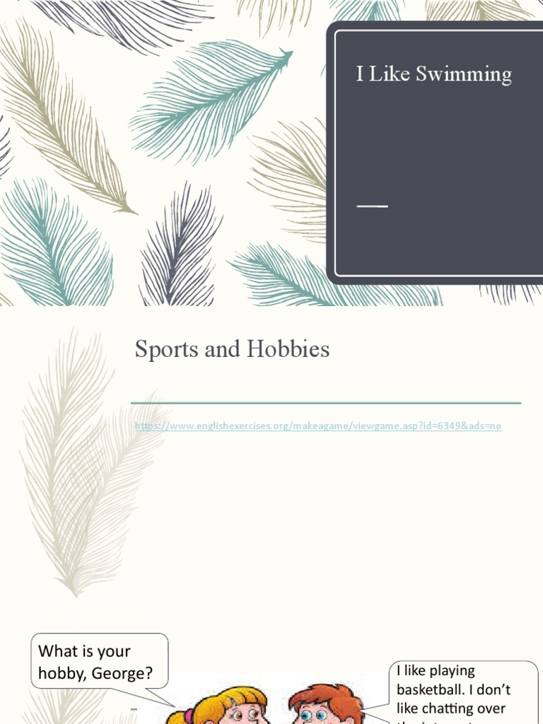 My Favorite Hobby: Swimming | PDF | Sports & Recreation | Games ...