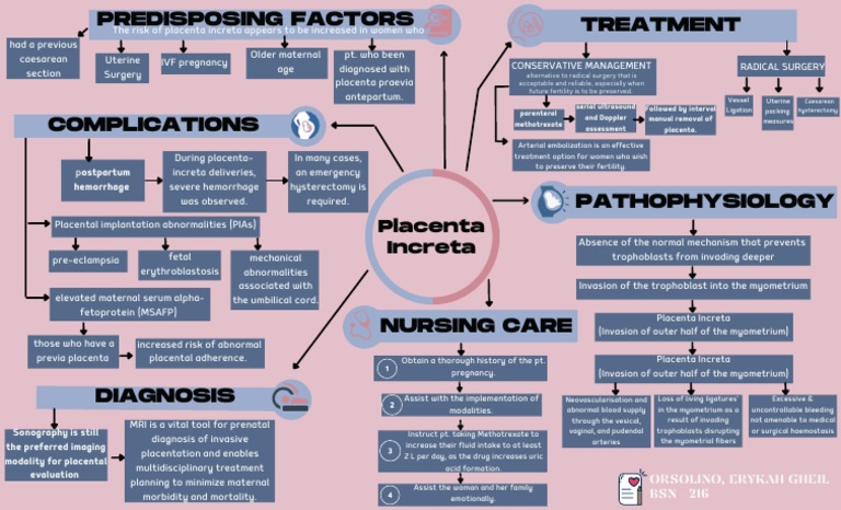 Placenta Increta Concept Map | PDF | Placenta | Health Sciences