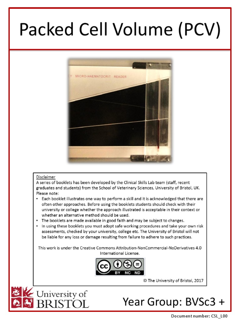 Packed Cell Volume | PDF