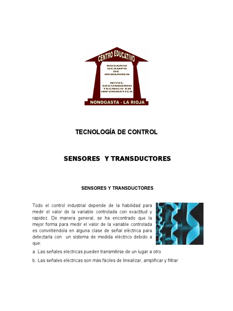 Sensores y Transductores | PDF | Sensor | Metrología