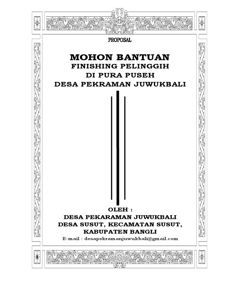 Permohonan Hibah Finishing Pelinggih | PDF