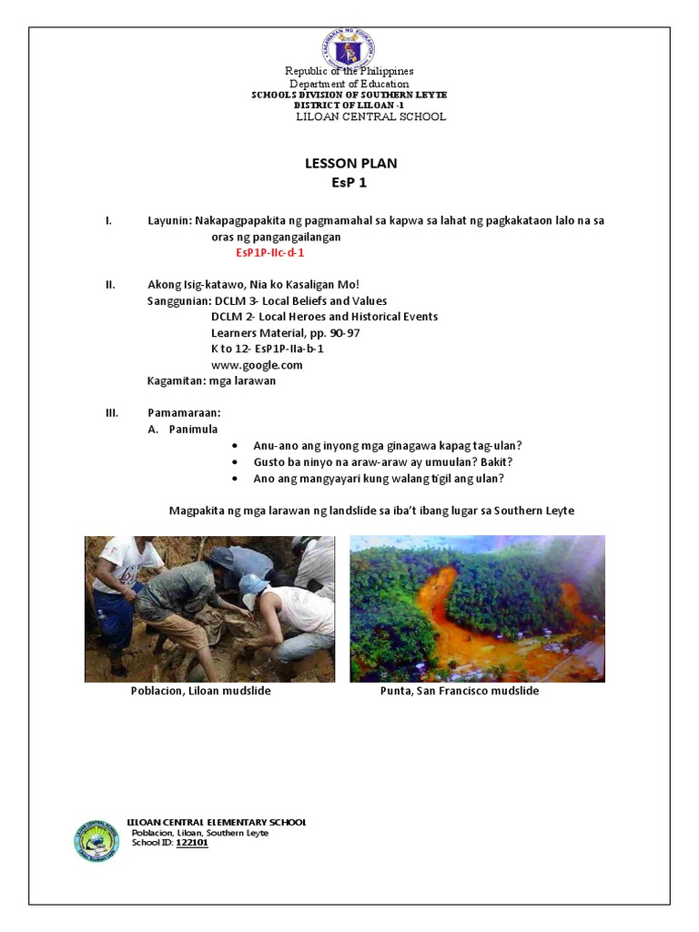 CONTEXTUALIZED LESSON PLAN-ESP | PDF