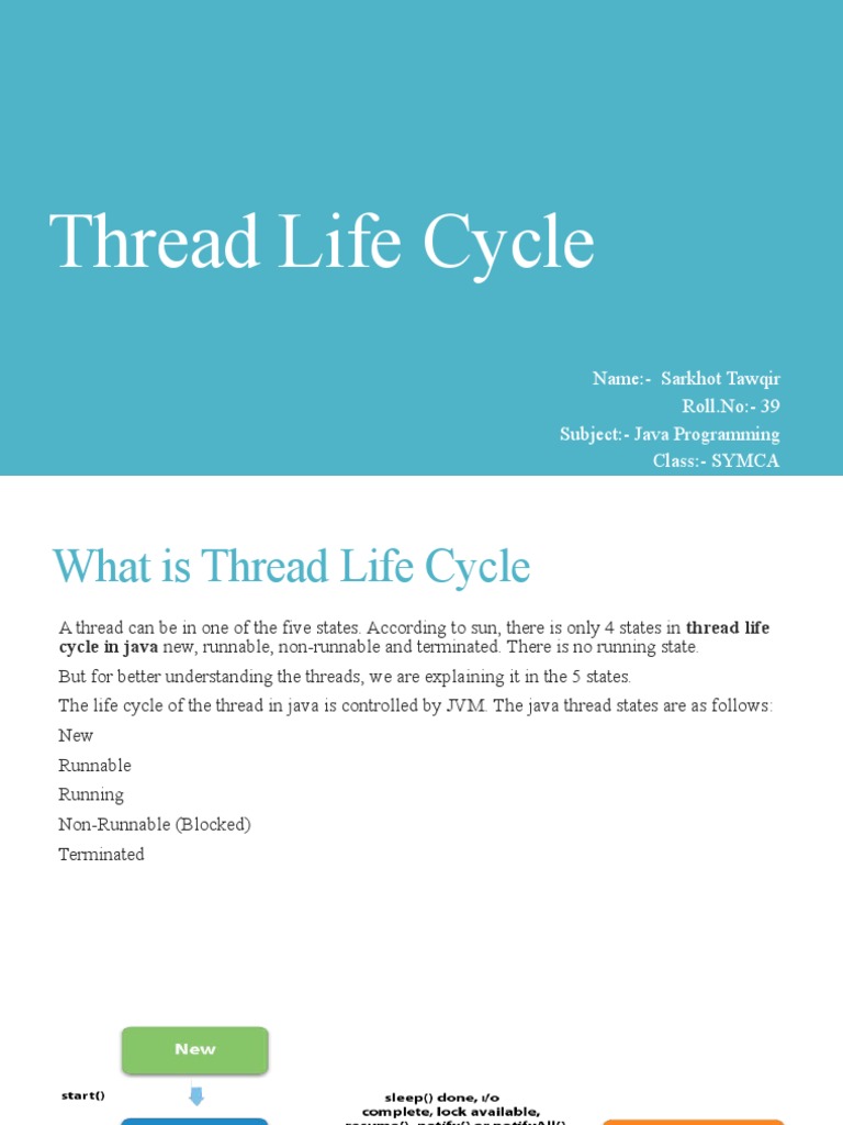 Thread Life Cycle | PDF