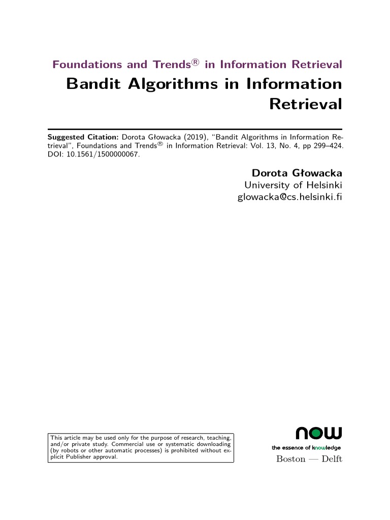 Bandit Book | PDF | Cognition | Cognitive Science