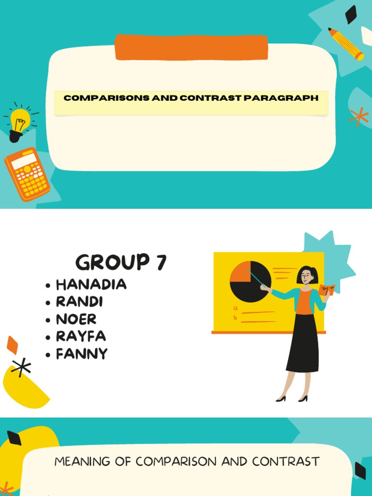 Comparisons and Contrast Paragraph | PDF | Linguistics