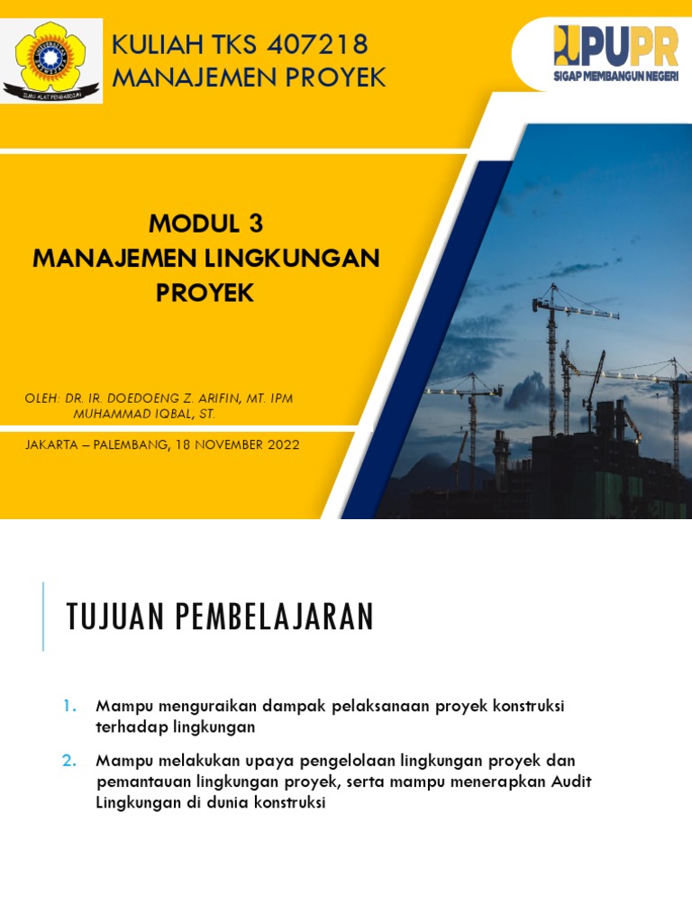 Manajemen Lingkungan Proyek Konstruksi | PDF