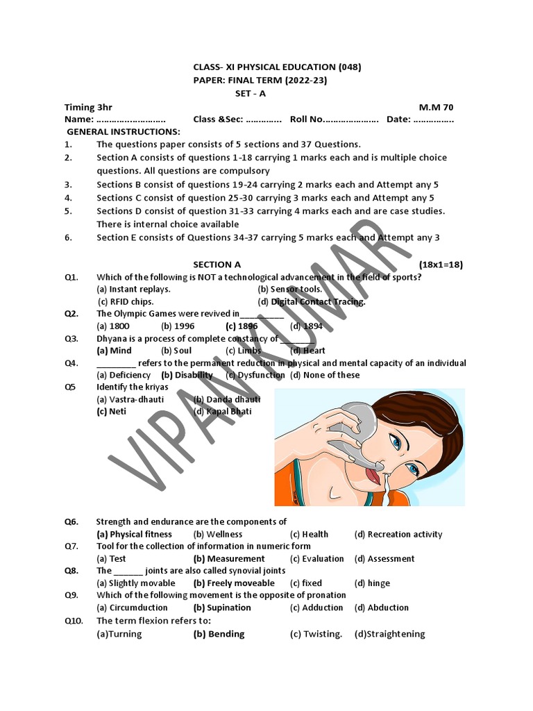 Xi Practice Paper | PDF | Anatomical Terms Of Motion | Vein
