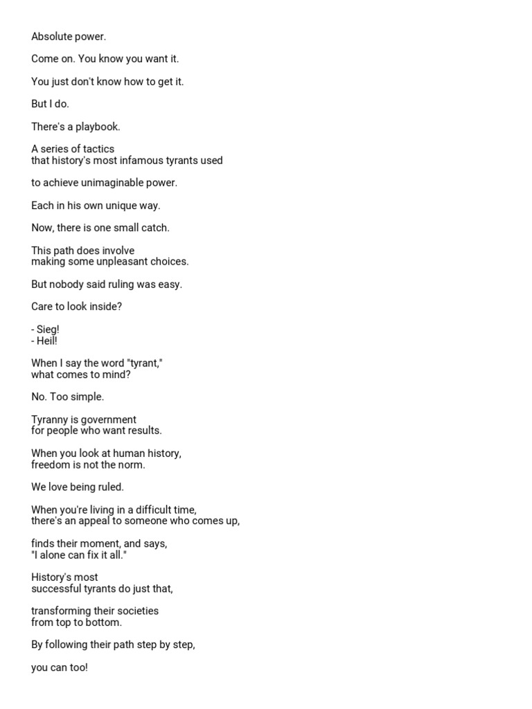 How To Become A Tyrant S01E01 1080p WEB H264-BIGDOC | PDF | Adolf ...