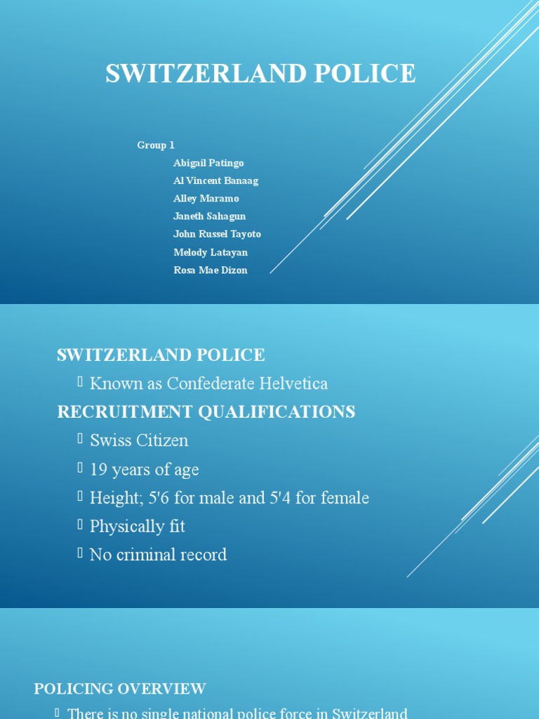 Switzerland Police | PDF | Police | Switzerland