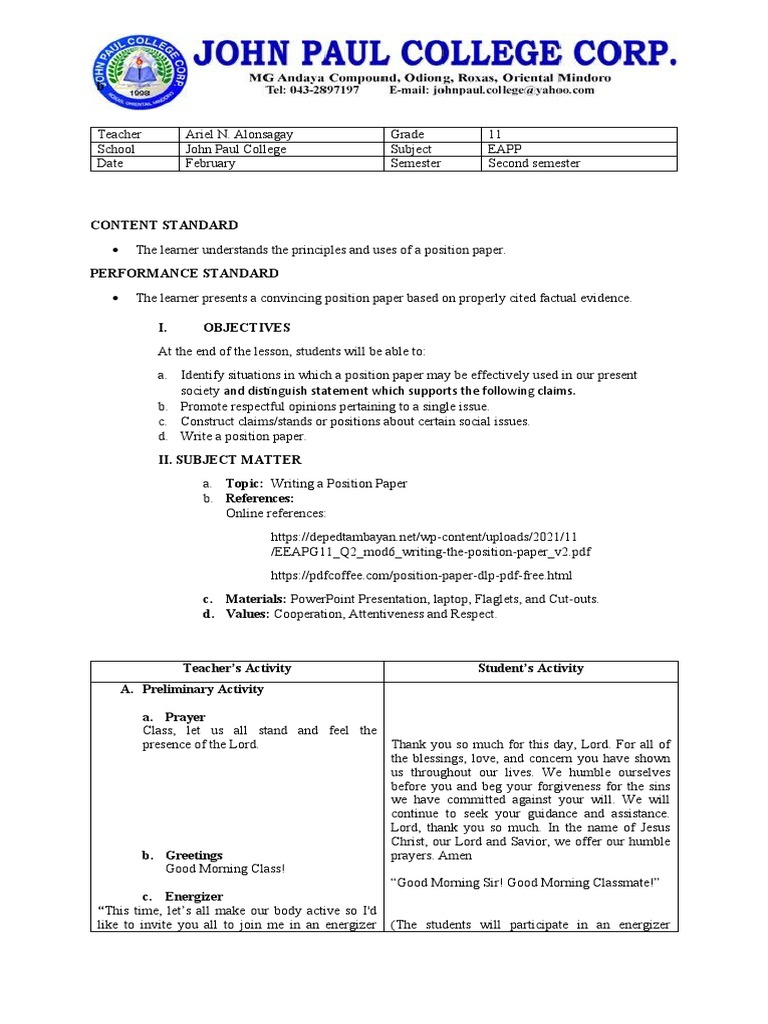 LPE1 Eapp | PDF | Argument | Essays