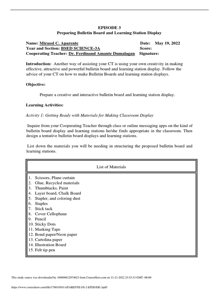 Aparente Fs 2 Episode 3 PDF | PDF | Learning | Communication