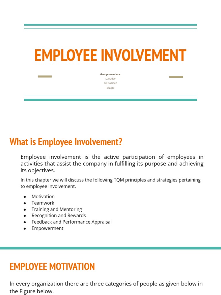 Group 4 Employee Involvement 1 | PDF | Performance Appraisal | Motivational