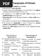 Ethiopia's Topography and Physiographic Divisions | PDF | Plateau ...