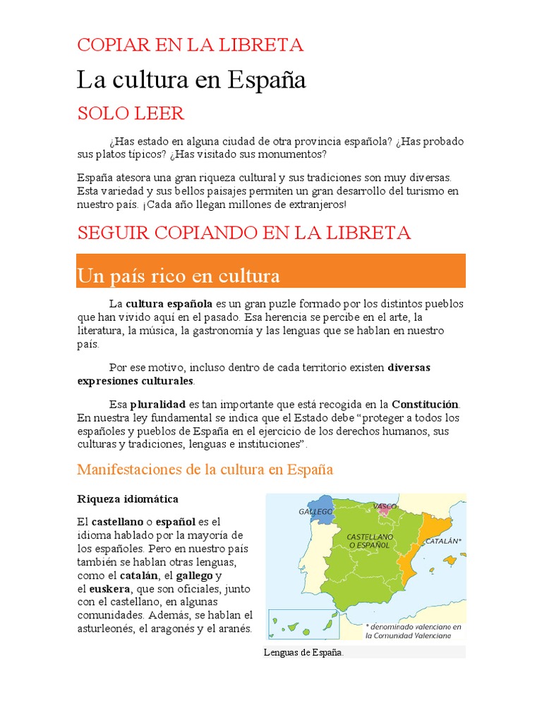 La Cultura en Espana | PDF