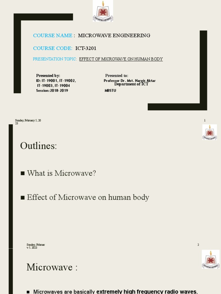 Microwave Effects on Human Health | PDF | Microwave | Electromagnetic ...