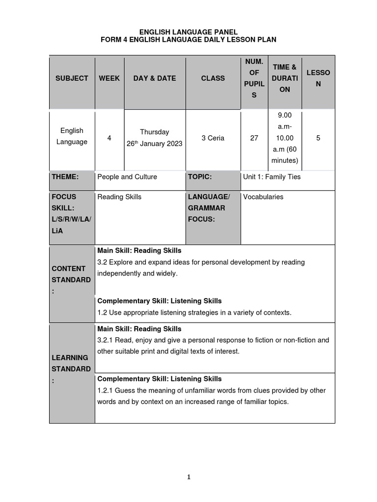 Lesson Plan | PDF | Lesson Plan | Communication