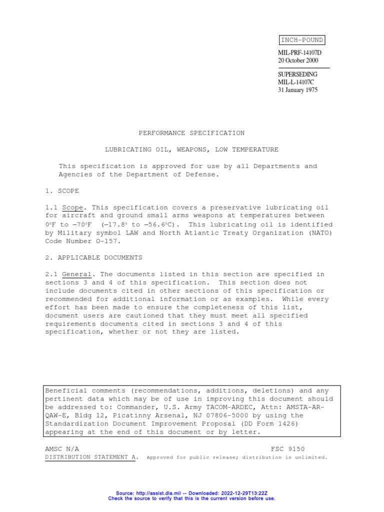 Low Temp Lubricating Oil Specification | PDF | Business | Computers