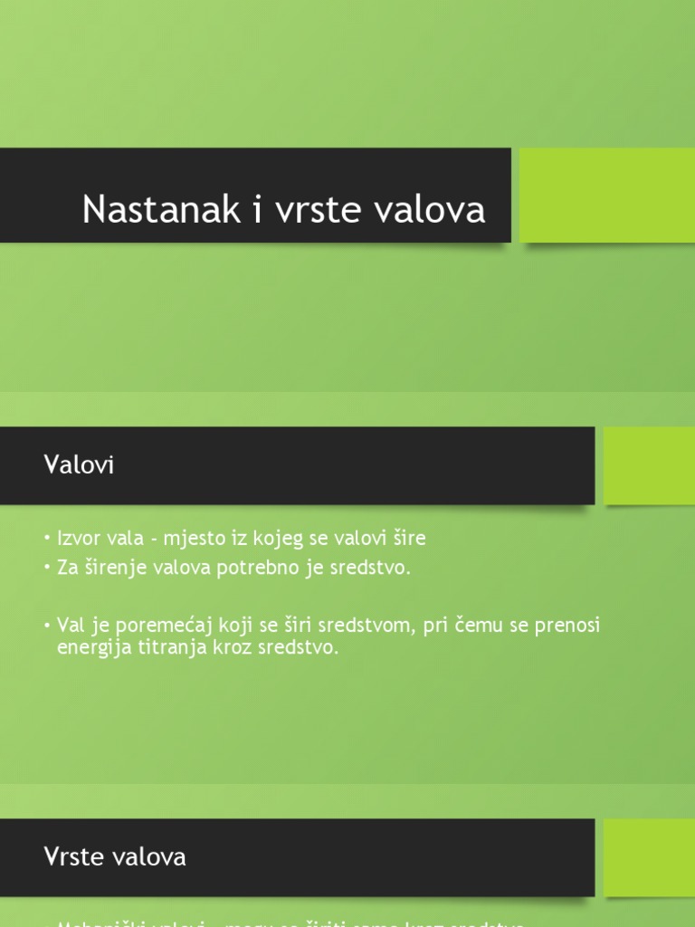 Nastanak I Vrste Valova | PDF