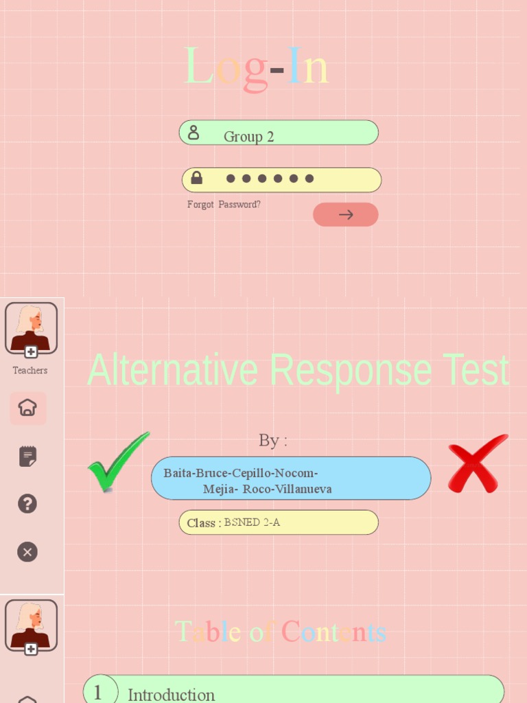 Alternative Response Tests | PDF | Petal | Cognition