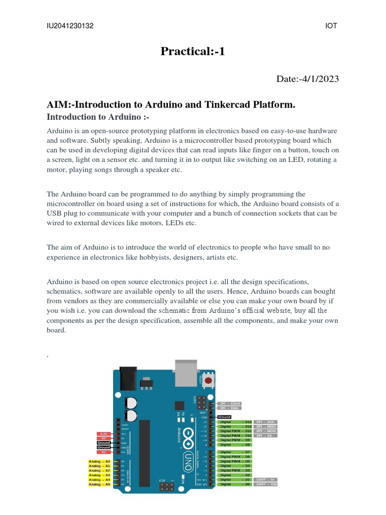 Introduction to Programming Arduino and Circuit Simulation with Tinkercad | PDF | Electrical ...