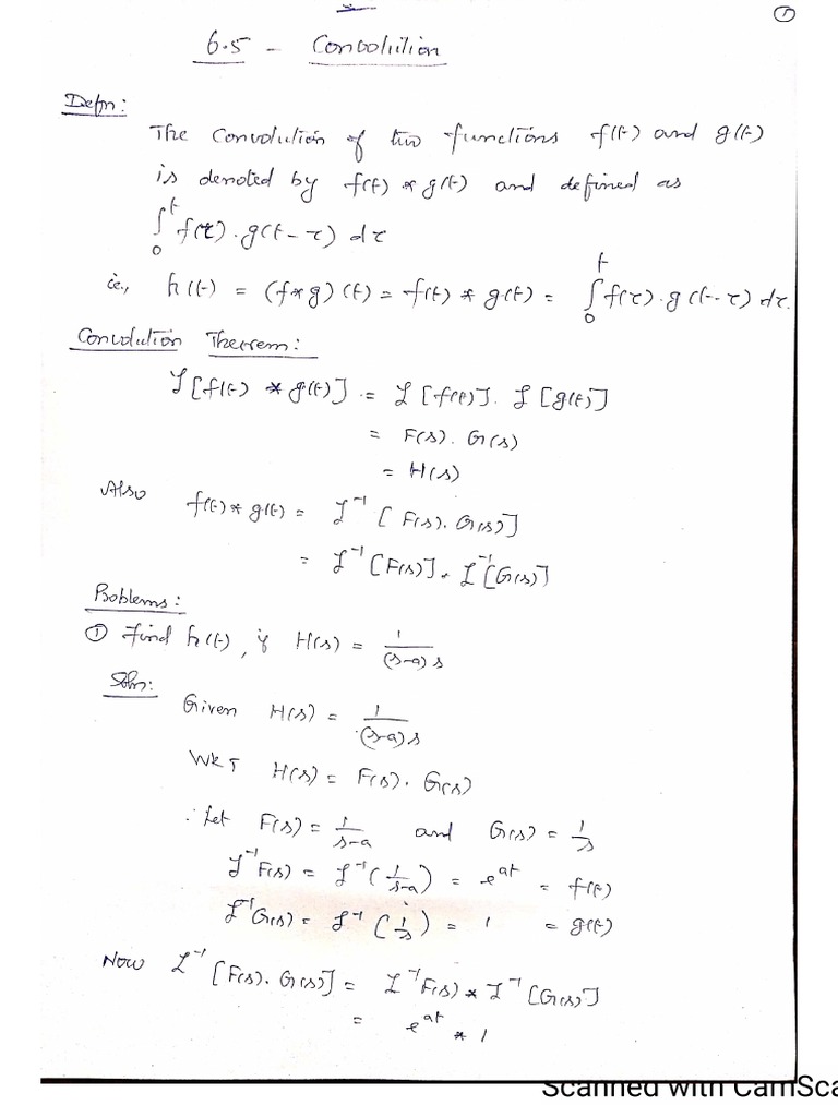 Laplace Transform Convolution Pdf