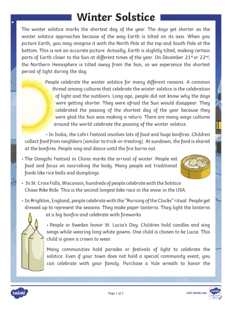 Celebrating the Winter Solstice | PDF | Traditions | Seasons