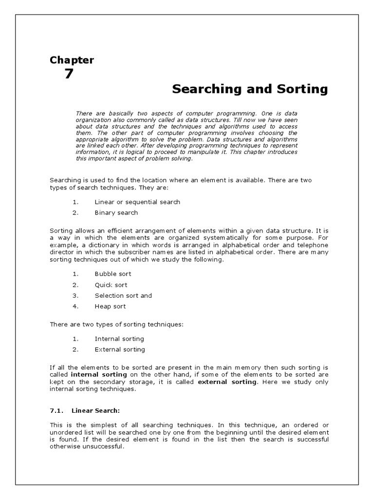 Searching and Sorting Algorithms Explained | PDF | Time Complexity ...