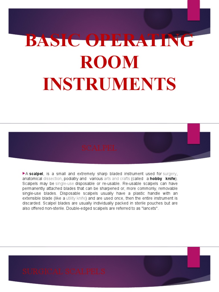 OR Instruments | PDF | Medical Specialties