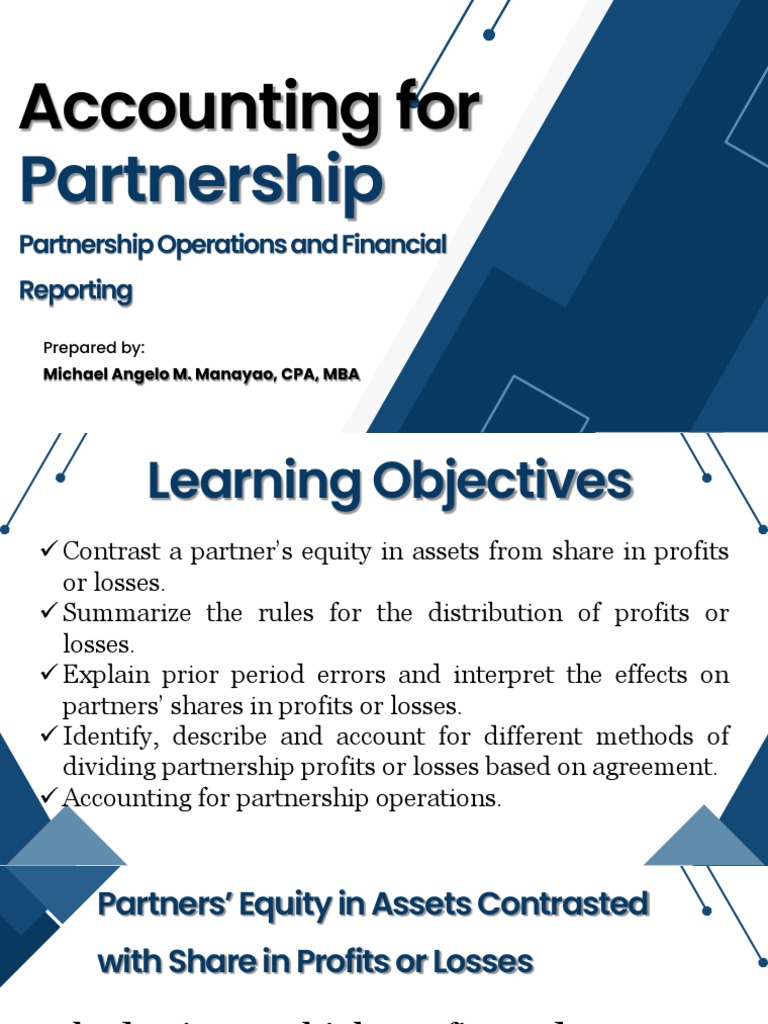 Module 2 - Partnership Operations and Financial Reporting | PDF ...