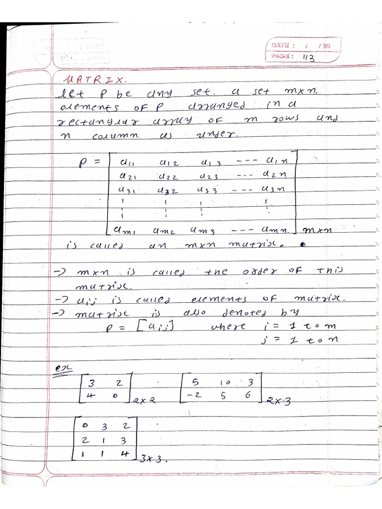 MCA Unit 1 Notes (Matrix) | PDF MCA Unit 1 Notes (Matrix) | PDF