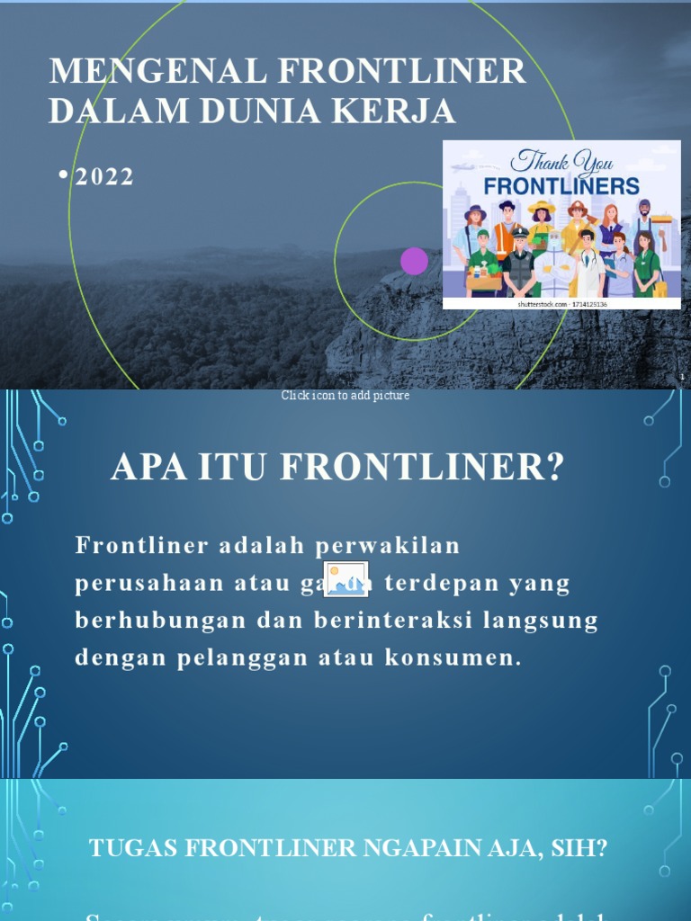Mengenal Frontliner Dalam Dunia Kerja | PDF