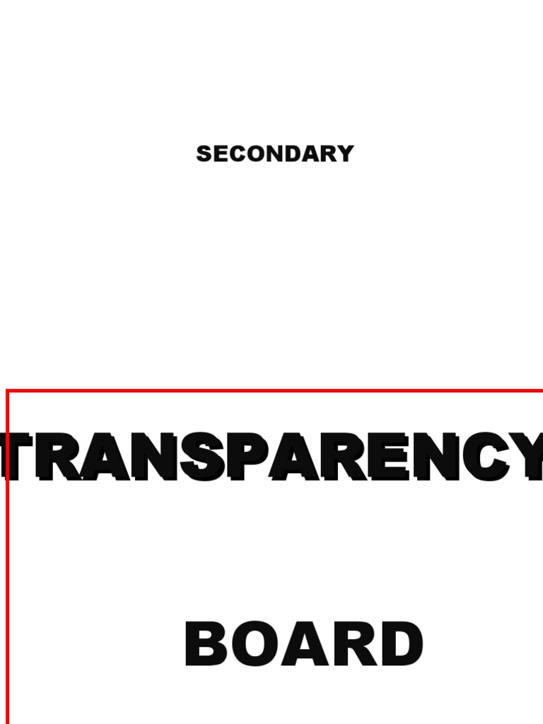 Transparency Board | PDF