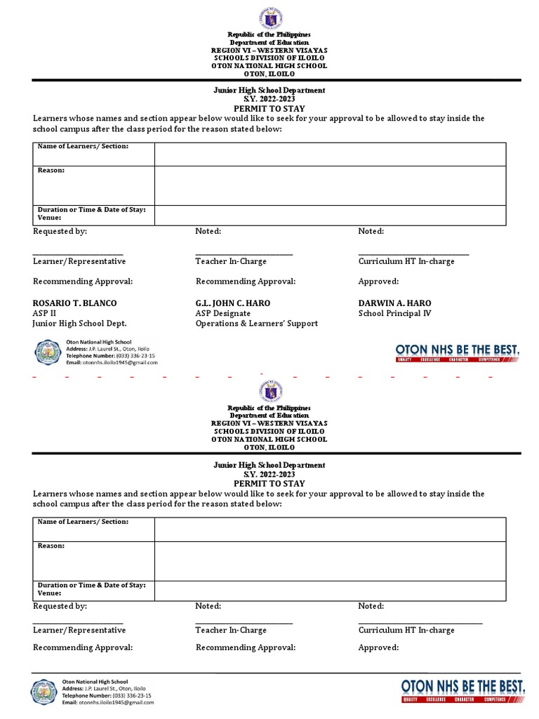 Permit To Stay Updated | PDF