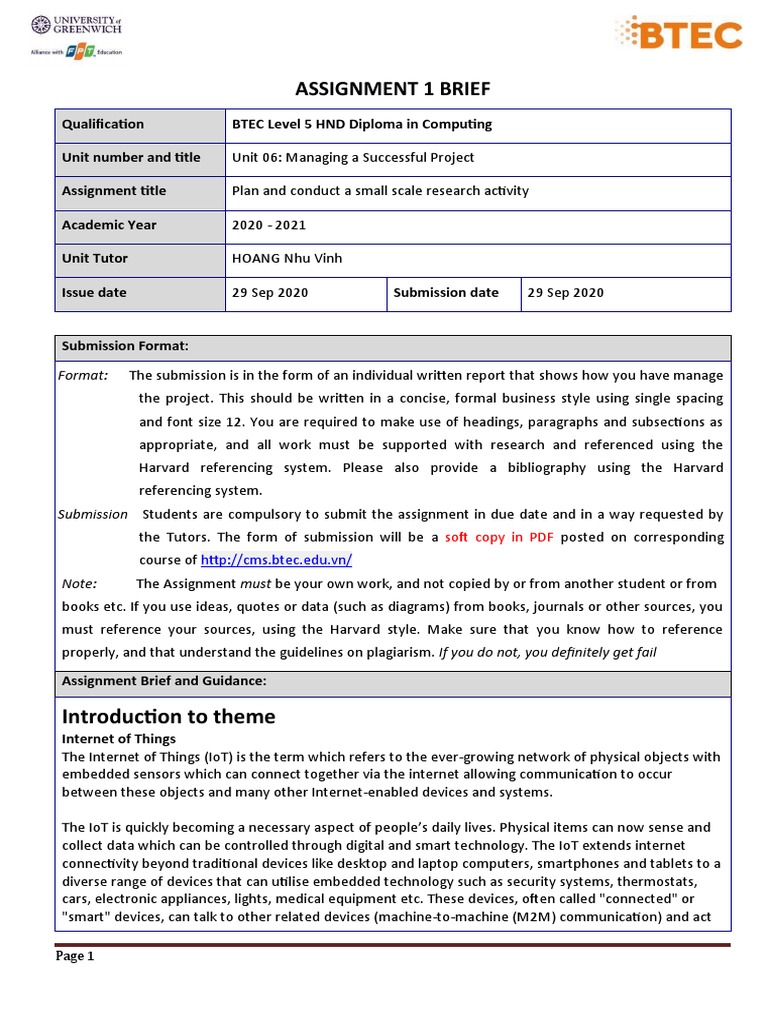 IoT Research Project Management Guide | PDF | Internet Of Things ...