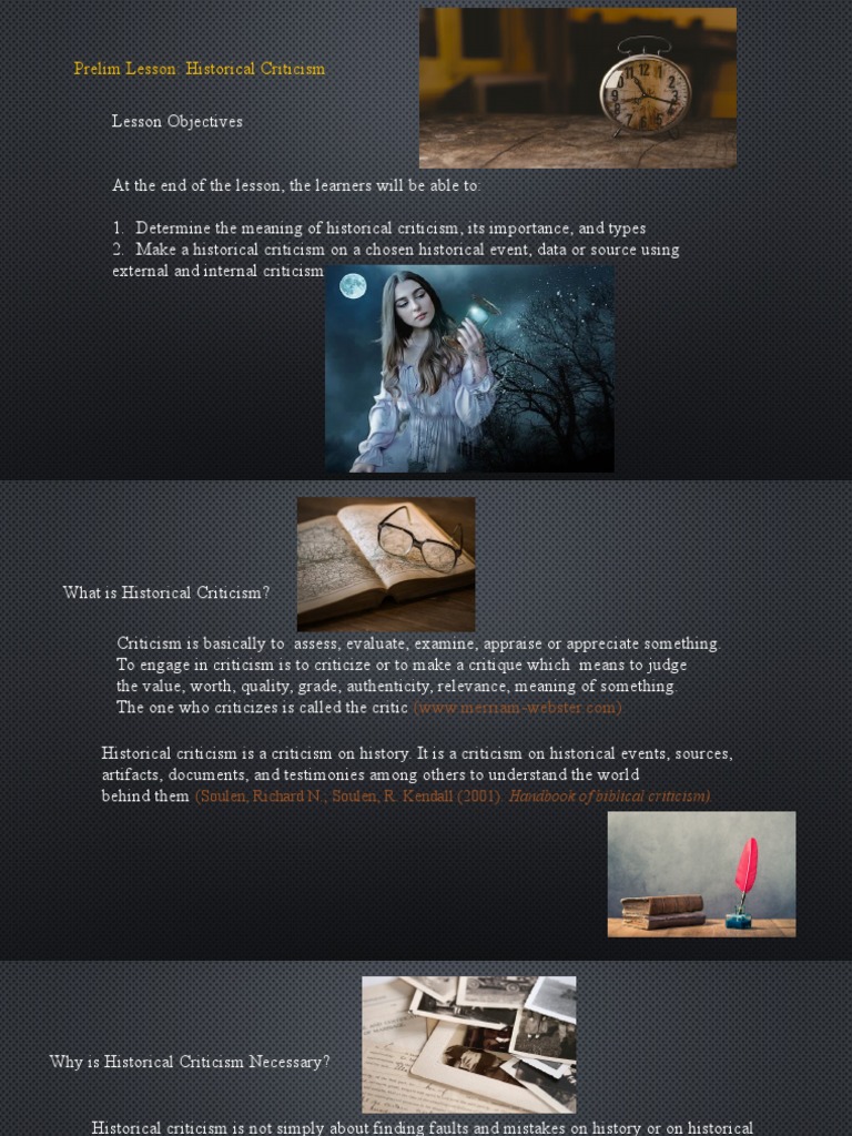 External and Internal Criticism | PDF | Artifact (Archaeology ...