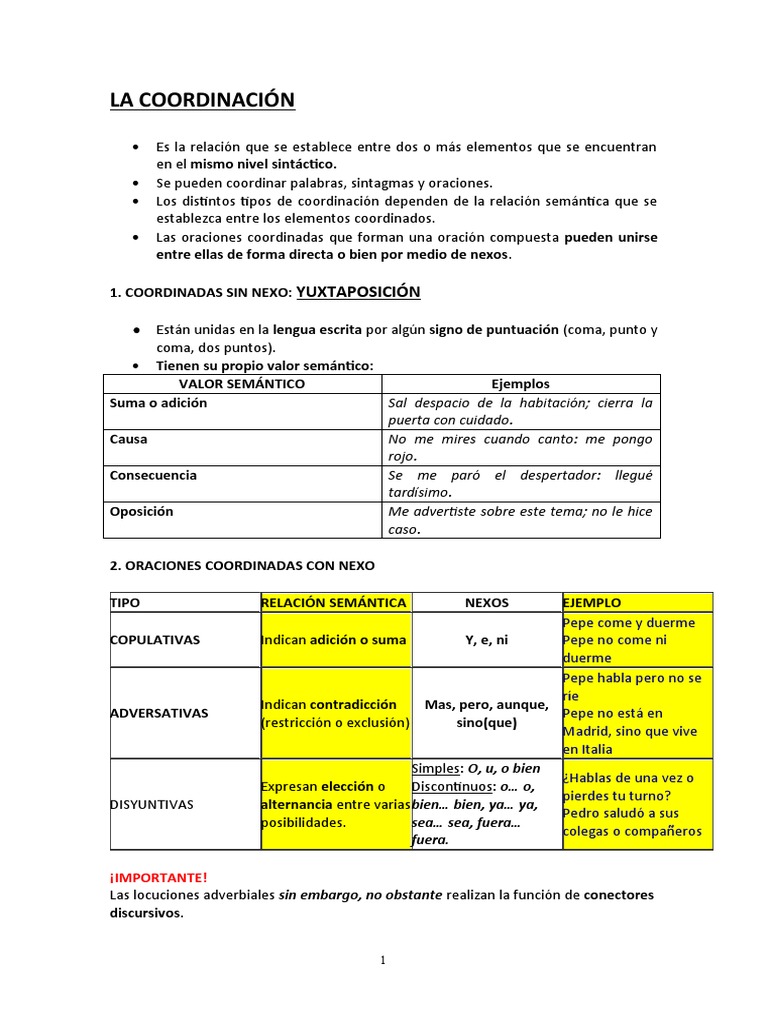 1 Coord Sub Sust Act 22-23 | PDF | Oración (Lingüística) | Asunto (gramática)