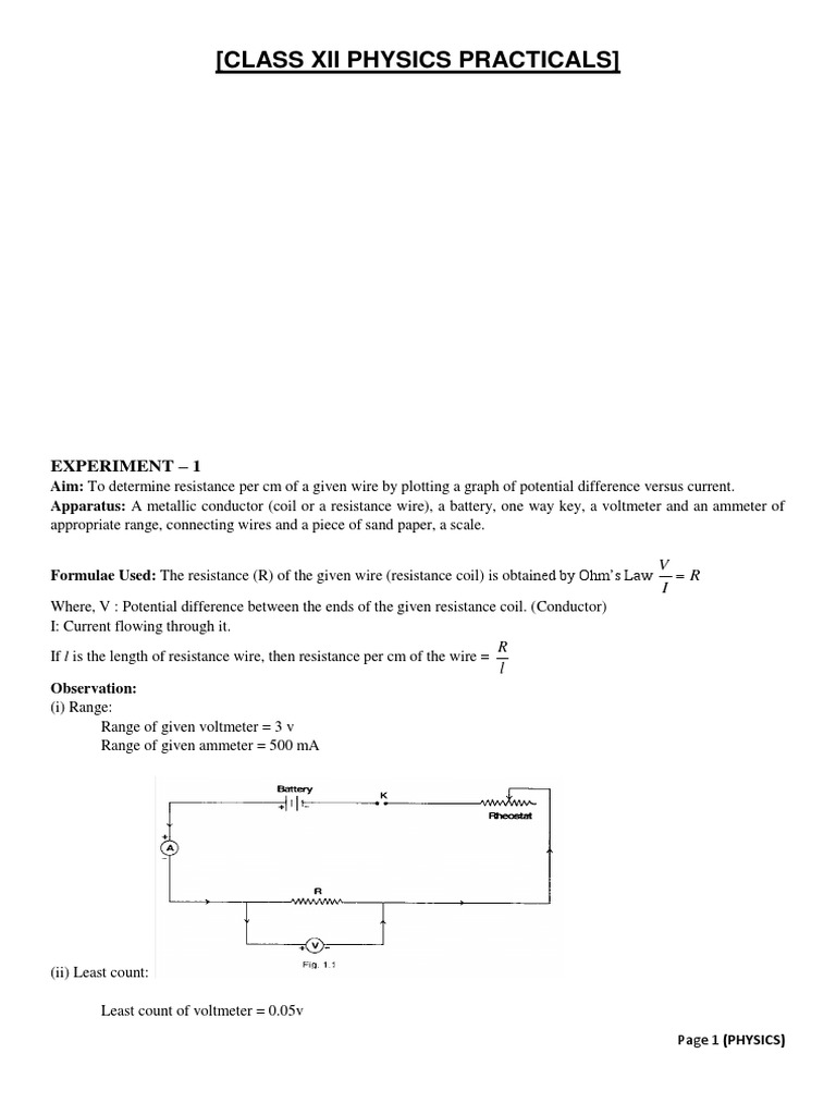 Xii Physics Practical 2021 22 | PDF | P–N Junction | Diode