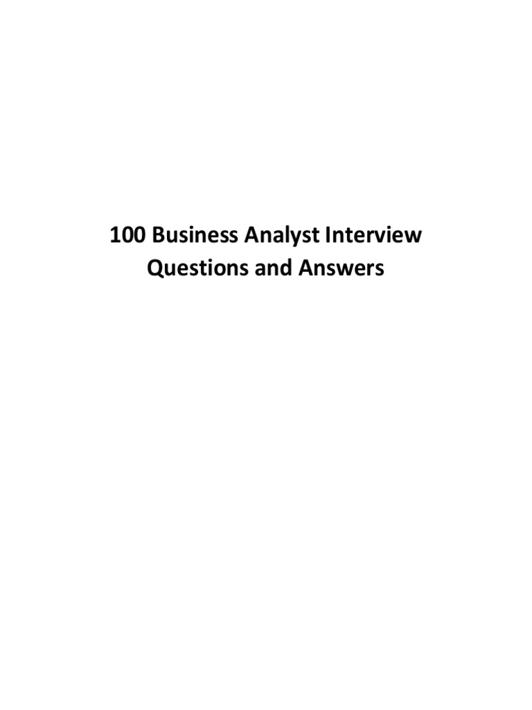 Business Analyst Interview Prep | PDF | Agile Software Development | Scrum (Software Development)
