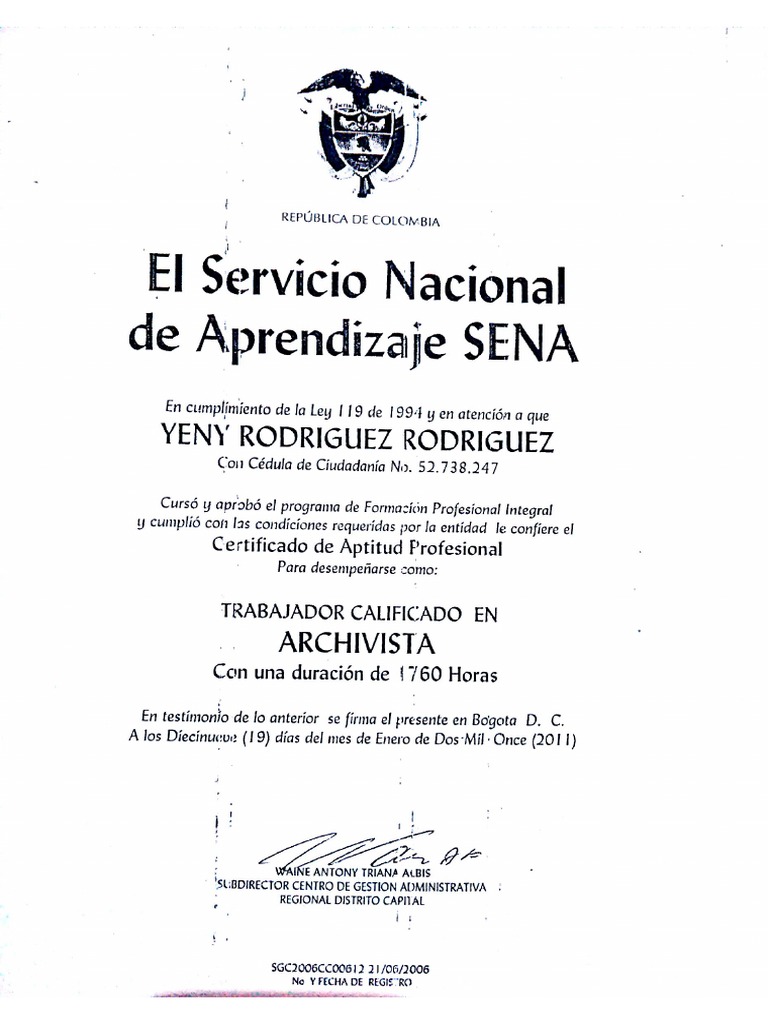 Diploma Tecnico Sena | PDF