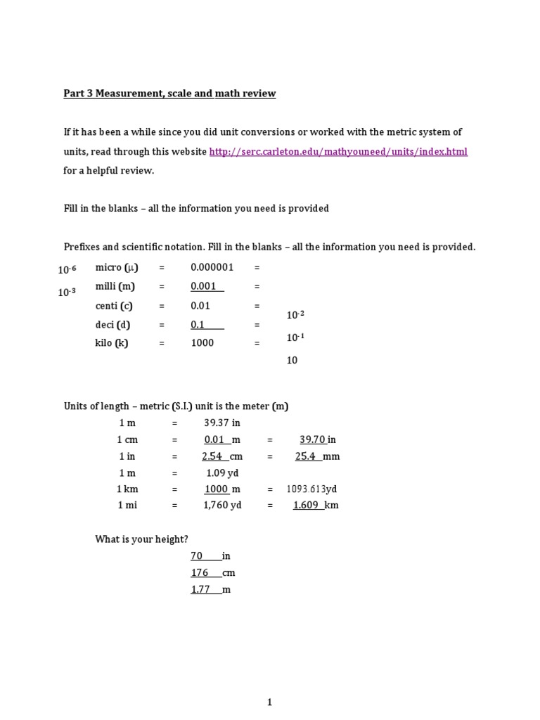Lab 1 - Geo 101-Introduction - New | PDF | Science | Metrology